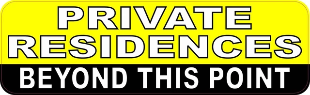 DOPASTICKER Private Residences Beyond This Point Sticker Phone Sticker ...