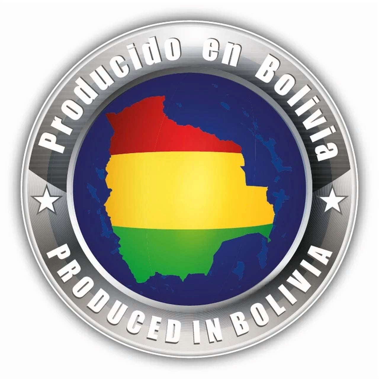 DOPASTICKER Produced In Bolivia Map Flag Sticker Decal Phone Decal ...
