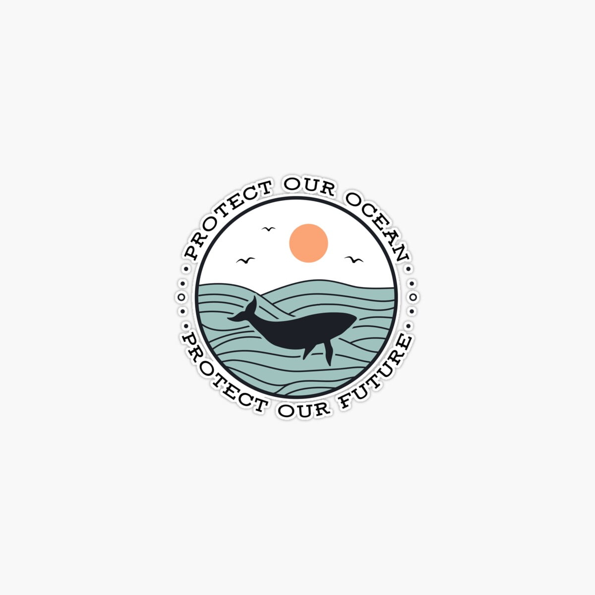 DOPASTICKER Protect Our Ocean Protect Our Future Sticker, Phone Sticker ...