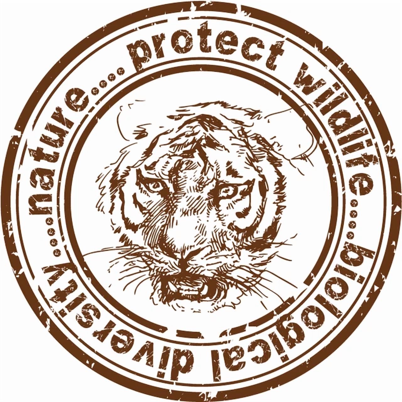 DOPASTICKER Protect Wildlife Nature Africa Tiger Wild Animal Sticker ...