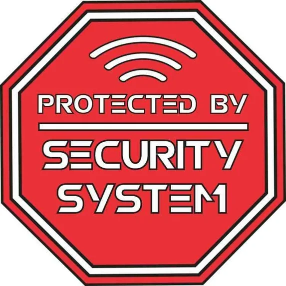 DOPASTICKER Protected By Security System Sticker Phone Sticker, Latop ...