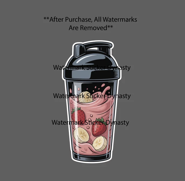 DOPASTICKER Protein Shake Sticker Fruit Food Gym Workout Muscle Sticker ...