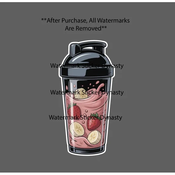 DOPASTICKER Protein Shake Sticker Fruit Food Gym Workout Muscle Sticker ...
