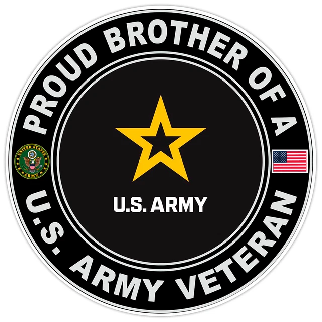 DOPASTICKER Proud Brother Of A United States Army Veteran Sticker ...