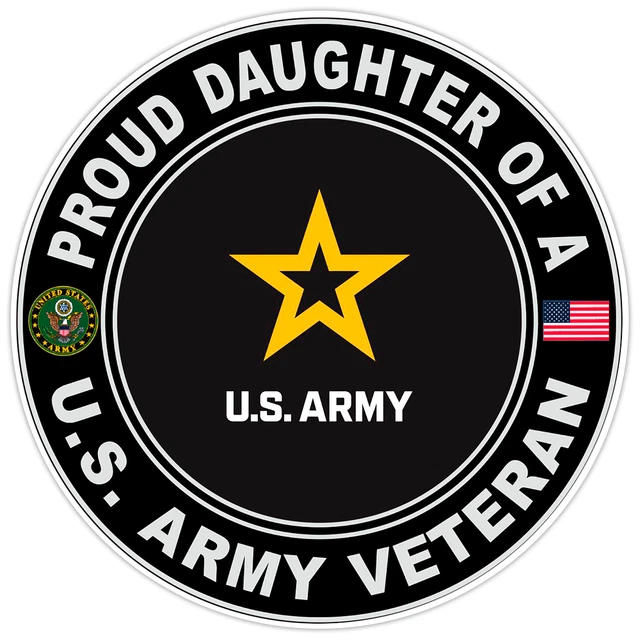 DOPASTICKER Proud Daughter Of A United States Army Veteran Sticker ...