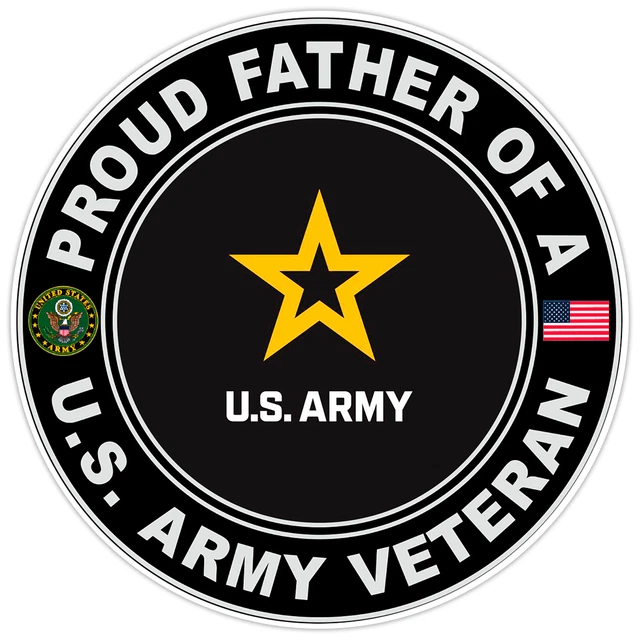 DOPASTICKER Proud Father Of A United States Army Veteran Sticker ...
