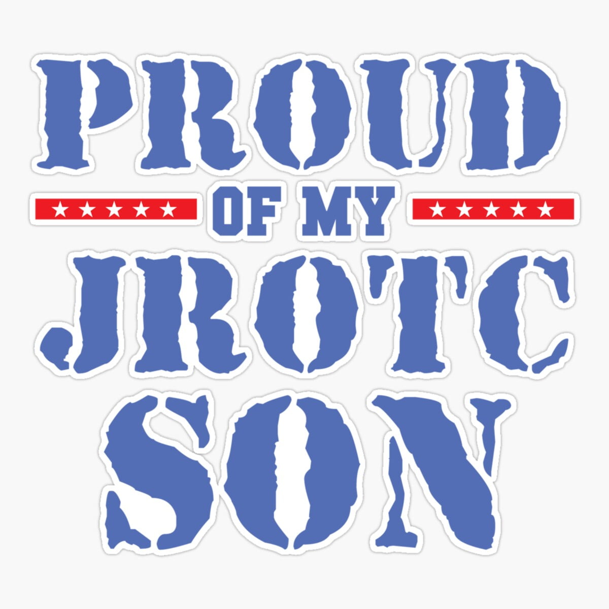DOPASTICKER Proud Of My Jrotc Son Awesome Patriotic Style For Jrotc ...