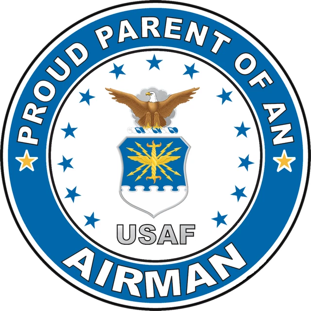 DOPASTICKER Proud Parent An Airman Sticker Laptop Sticker Phone Decal ...