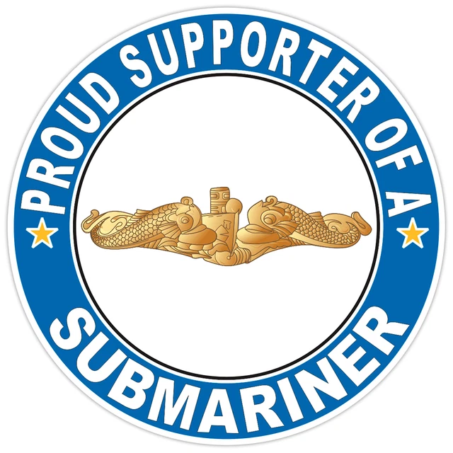 DOPASTICKER Proud Supporter Of A Submariner Gold Dolphin Round Sticker ...