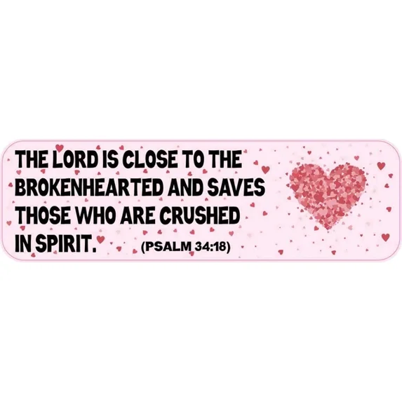 DOPASTICKER Psalm 34:18 Sticker Phone Sticker, Latop Sticker, Lover ...