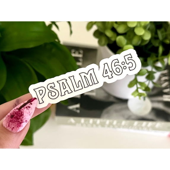 DOPASTICKER Psalm 465 Quote Waterproof Sticker, Christian, Religious ...