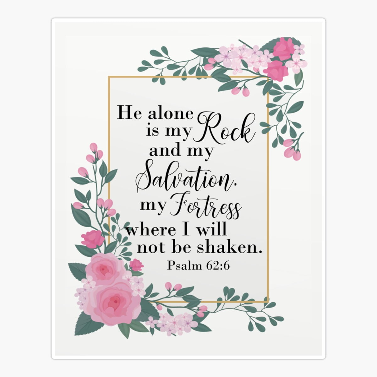 DOPASTICKER Psalm 62:6 Sticker, Phone Sticker Car Stickers, Birthday ...