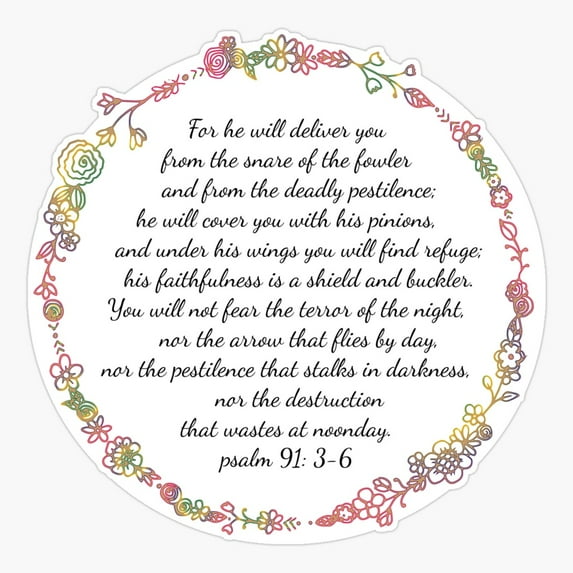 DOPASTICKER Psalm 913-6 Sticker, Phone Sticker Water Bottle Sticker Car ...