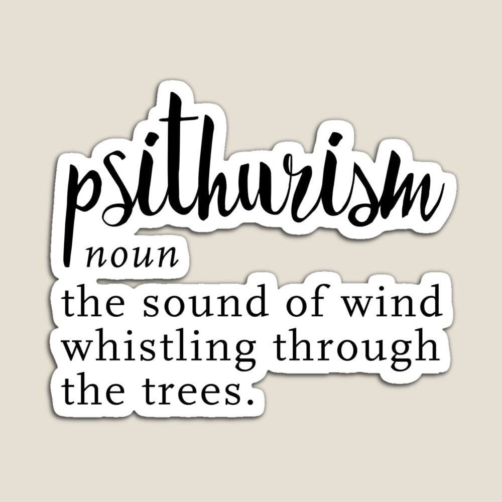 DOPASTICKER Psithurism - Wind Through Trees - Word Nerd Minimalist ...