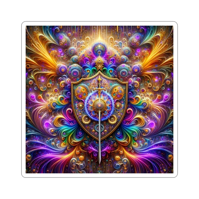 DOPASTICKER Psychedelic Heraldry: Shield Of Eyes- Design Preview Only ...
