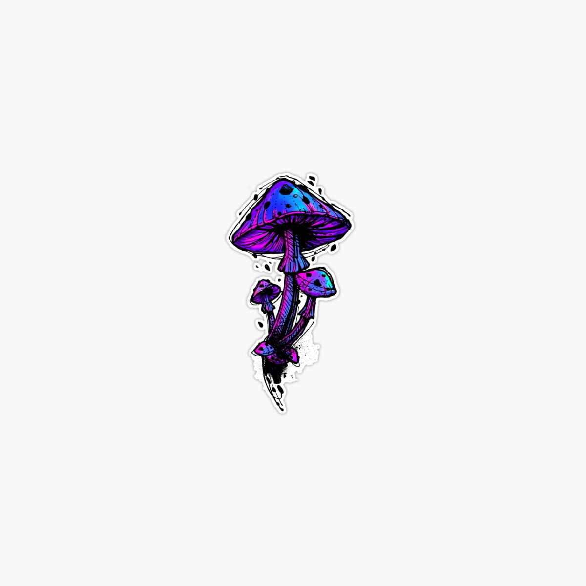 DOPASTICKER Psychedelic Mushrooms Sticker, Phone Sticker Car Stickers ...