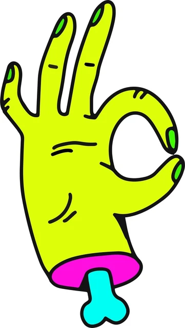 DOPASTICKER Psychedelic Sticker Lime Green Neon Bright Colorful Weird ...