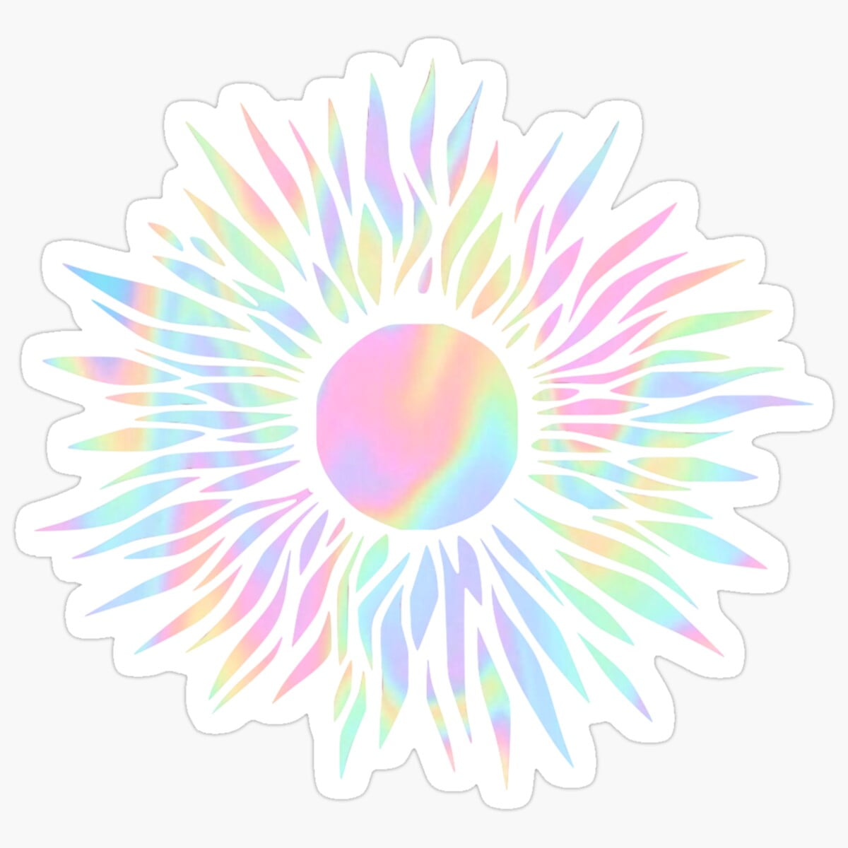DOPASTICKER Psychedelic Sun Design Sticker Birthday Gifts - Decorative ...
