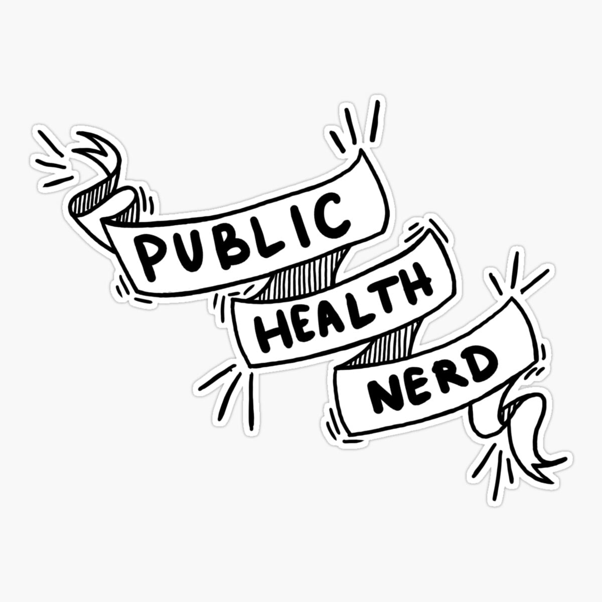 DOPASTICKER Public Health Nerd Sticker, Phone Sticker Water Bottle ...