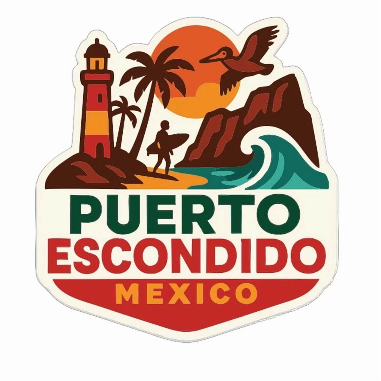 DOPASTICKER Puerto Escondido Mexico Sticker Decal City Skyline Landmark ...