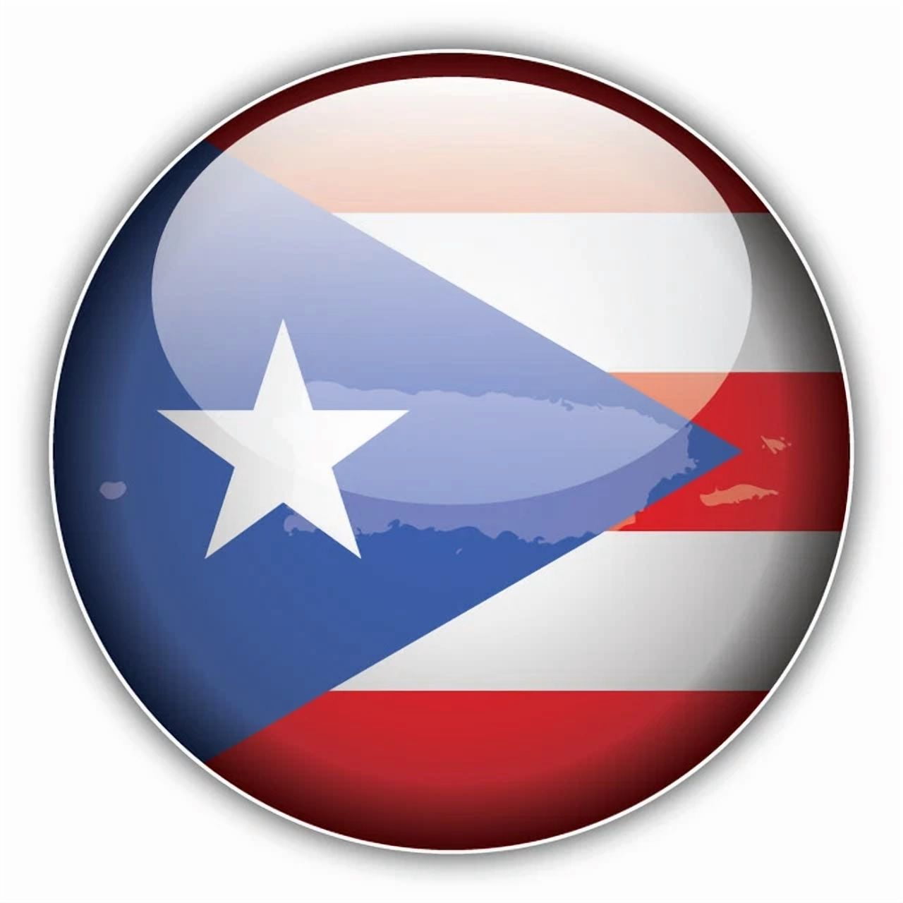 DOPASTICKER Puerto Rico Flag Map Label Car Sticker Phone Water Bottle ...