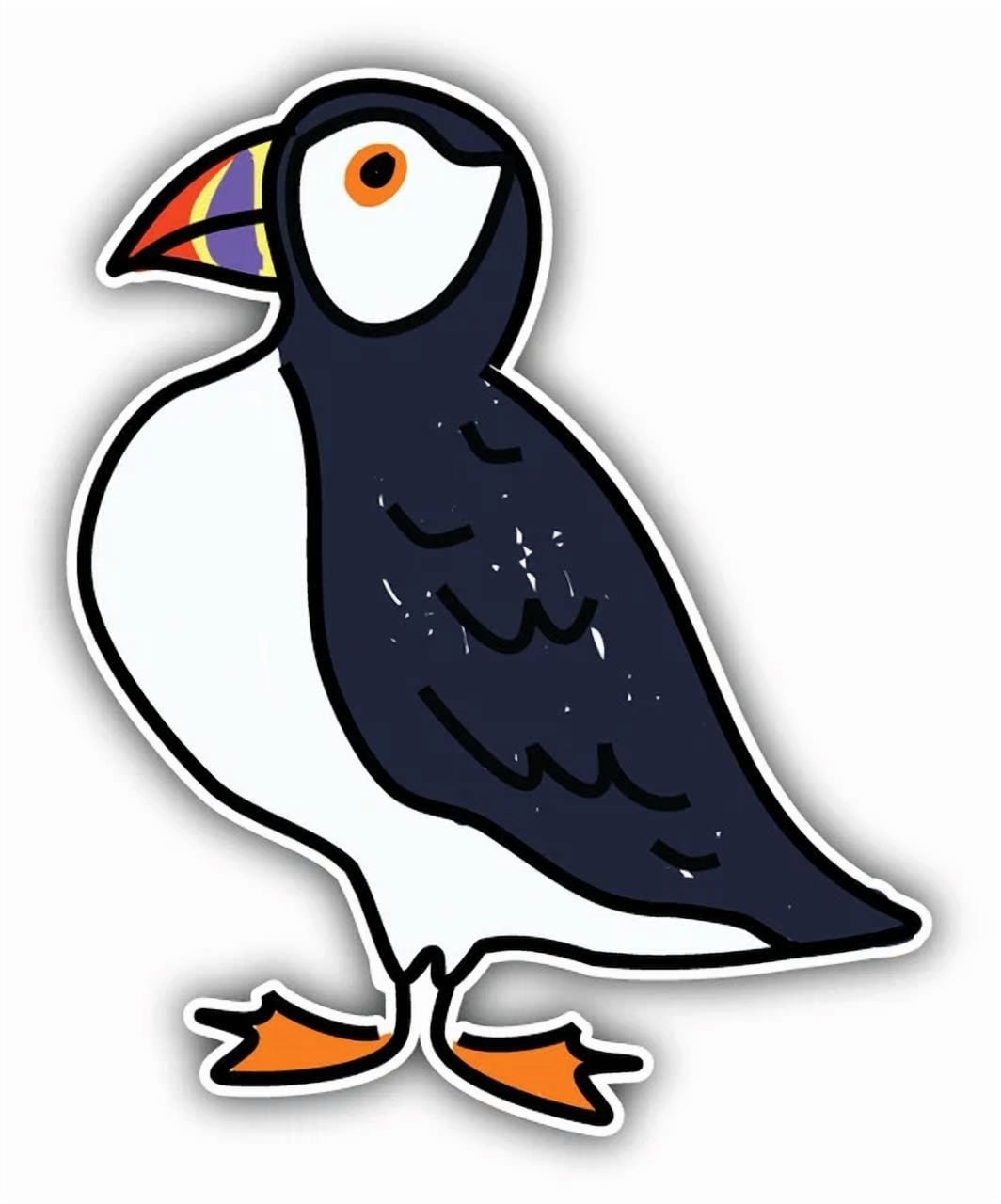 DOPASTICKER Puffin Sticker Decal Phone Decal Water Bottle Stickers ...