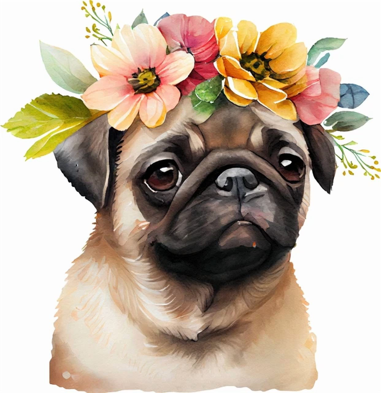 DOPASTICKER Pug Car Sticker Dog Sticker Phone Sticker, Latop Sticker ...