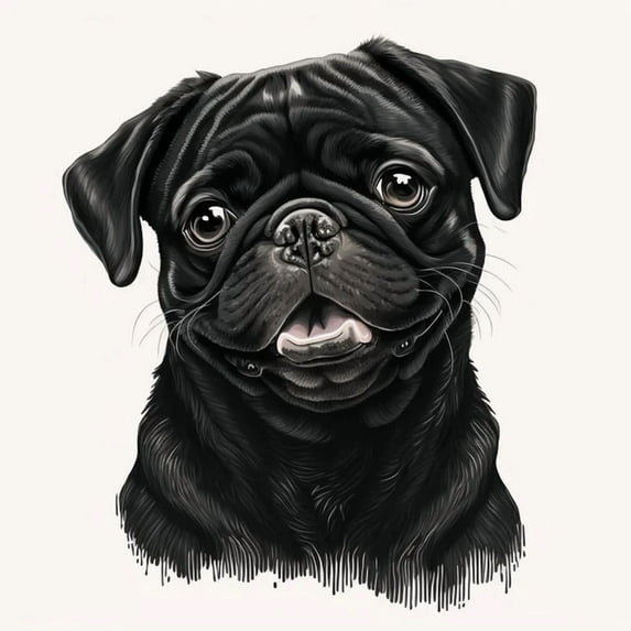 DOPASTICKER Pug Car Sticker Dog Sticker Phone Sticker, Latop Sticker ...