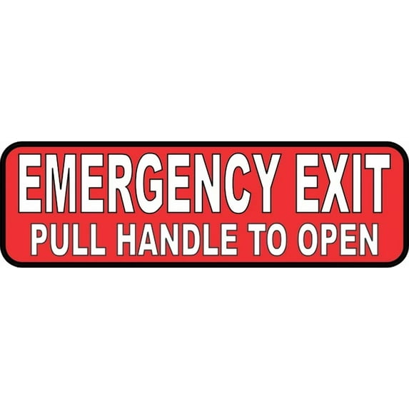 DOPASTICKER Pull Handle To Open Emergency Exit Sticker Business Sticker ...