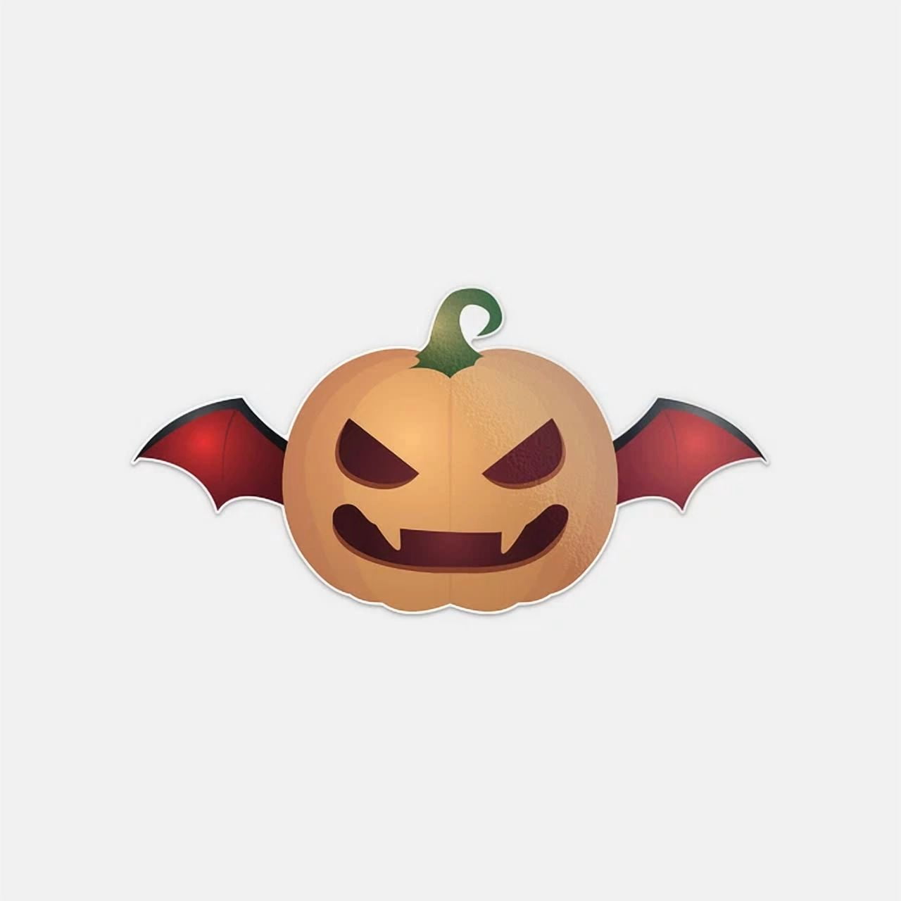 DOPASTICKER Pumpkin Smile Hallo.Ween Bat Sticker Decal Phone Decal ...
