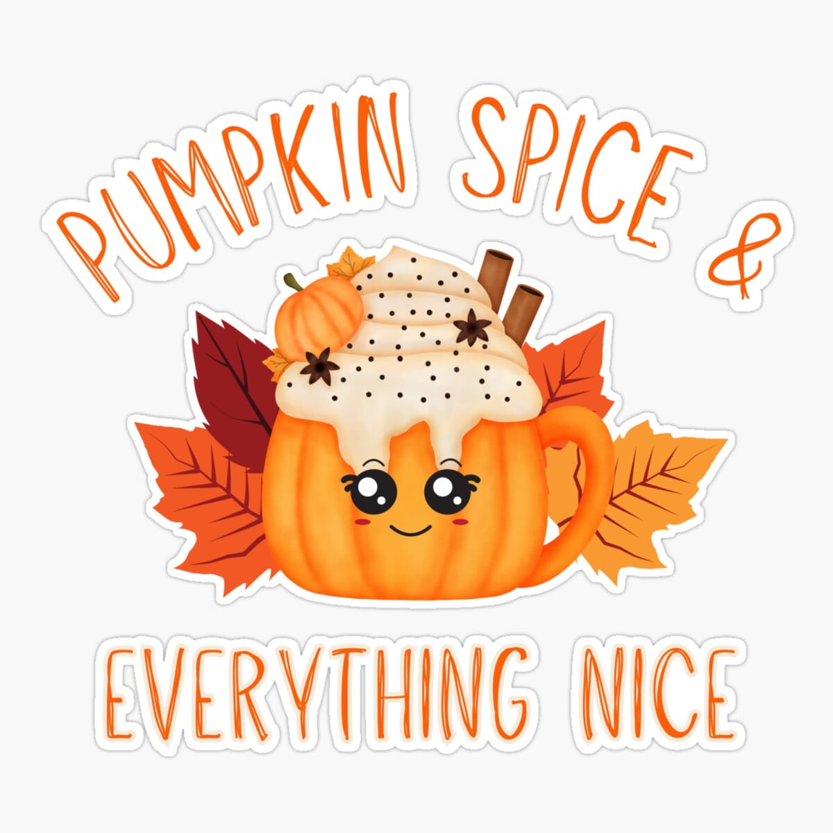 DOPASTICKER Pumpkin Spice Everything Nice Sticker, Phone Sticker Car ...