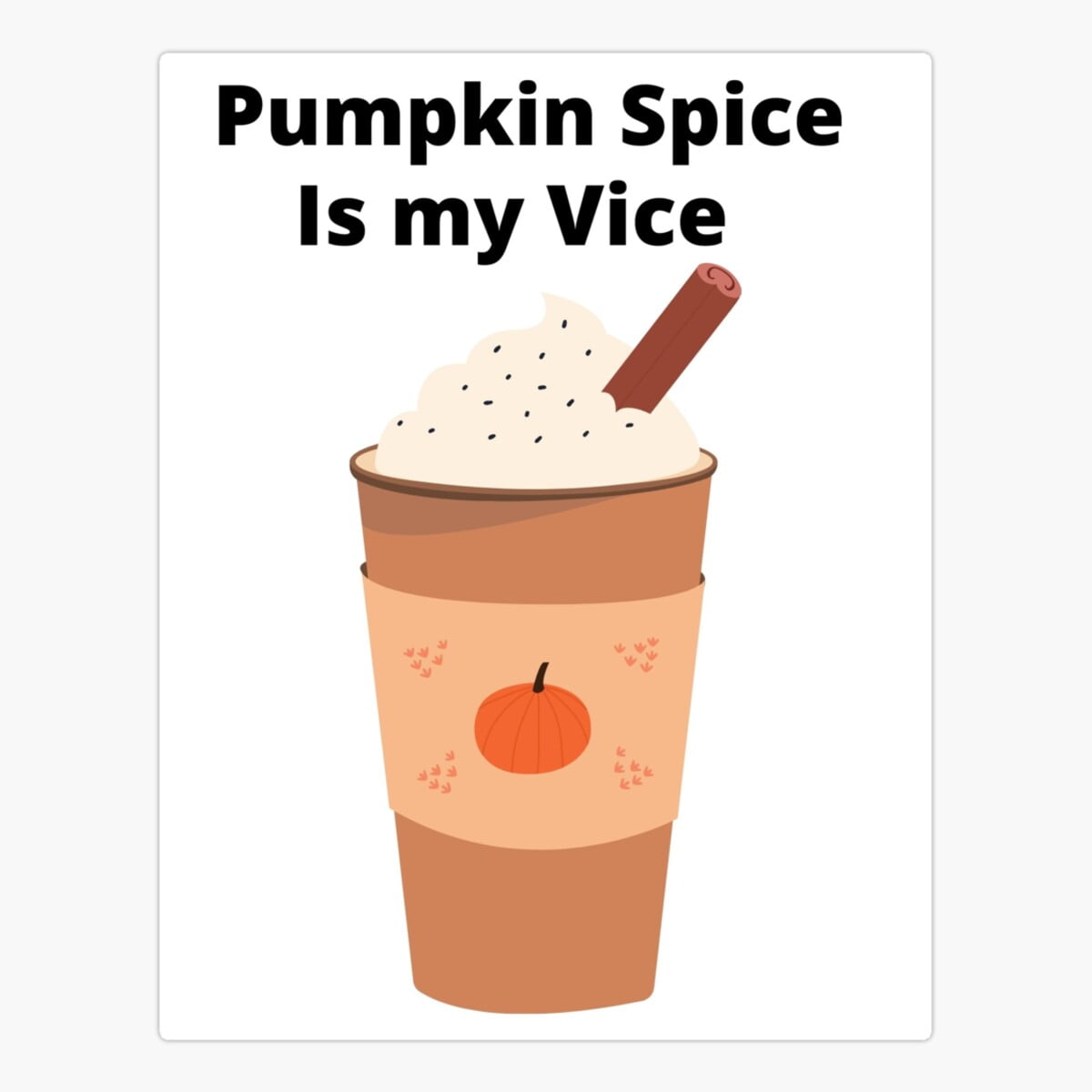 DOPASTICKER Pumpkin Spice Is My Vice Sticker, Phone Sticker Car ...