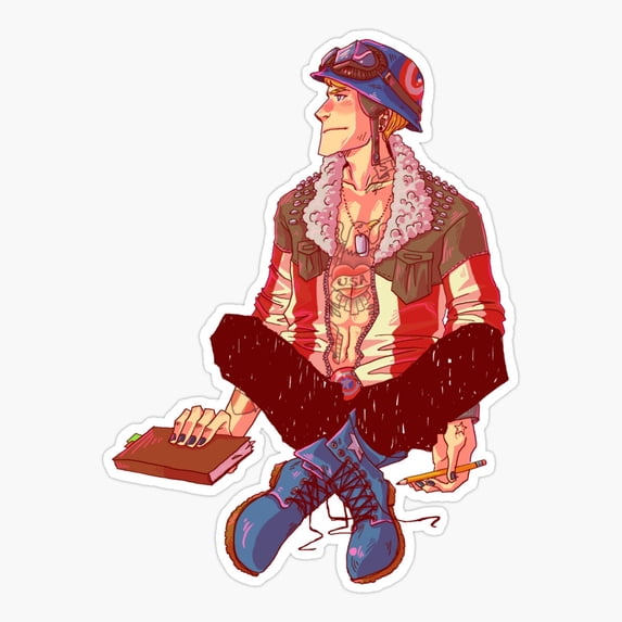 DOPASTICKER Punk!Cap Sticker, Phone Sticker Water Bottle Sticker Car ...