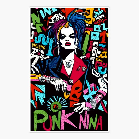 DOPASTICKER Punk Nina,| Graffiti ,| Nina Hagen Sticker, Phone Sticker ...