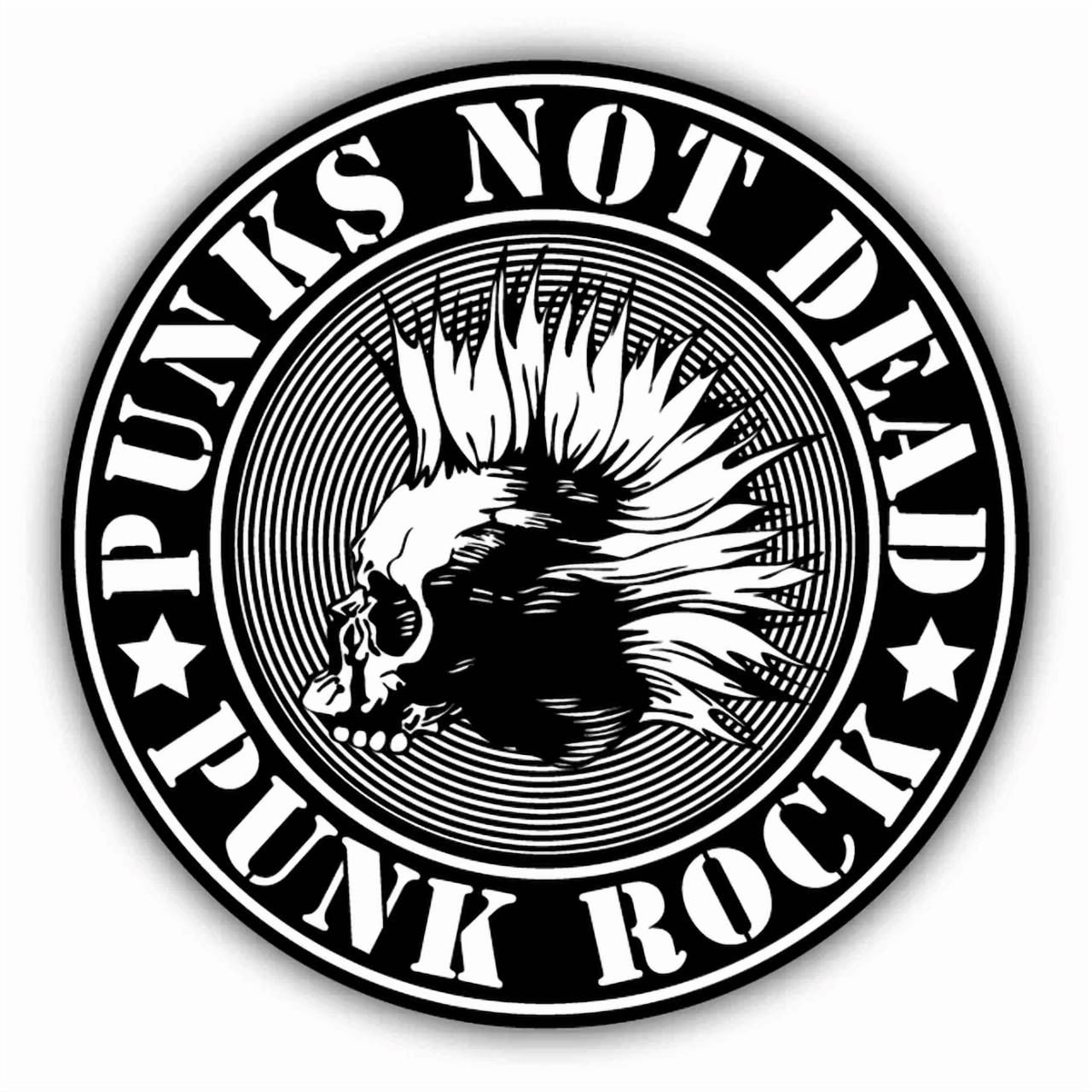 DOPASTICKER Punk Not Dead Skull Emblem Sticker Decal Phone Decal Water ...