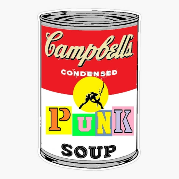 DOPASTICKER Punk Pop Art Soup Can By Loendt-Shirts Sticker, Phone ...