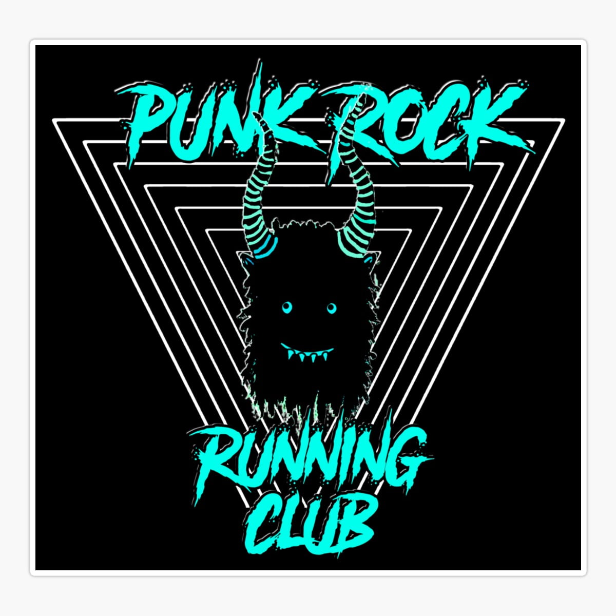 DOPASTICKER Punk Rock Running Club Sticker, Phone Sticker Car Sticker ...