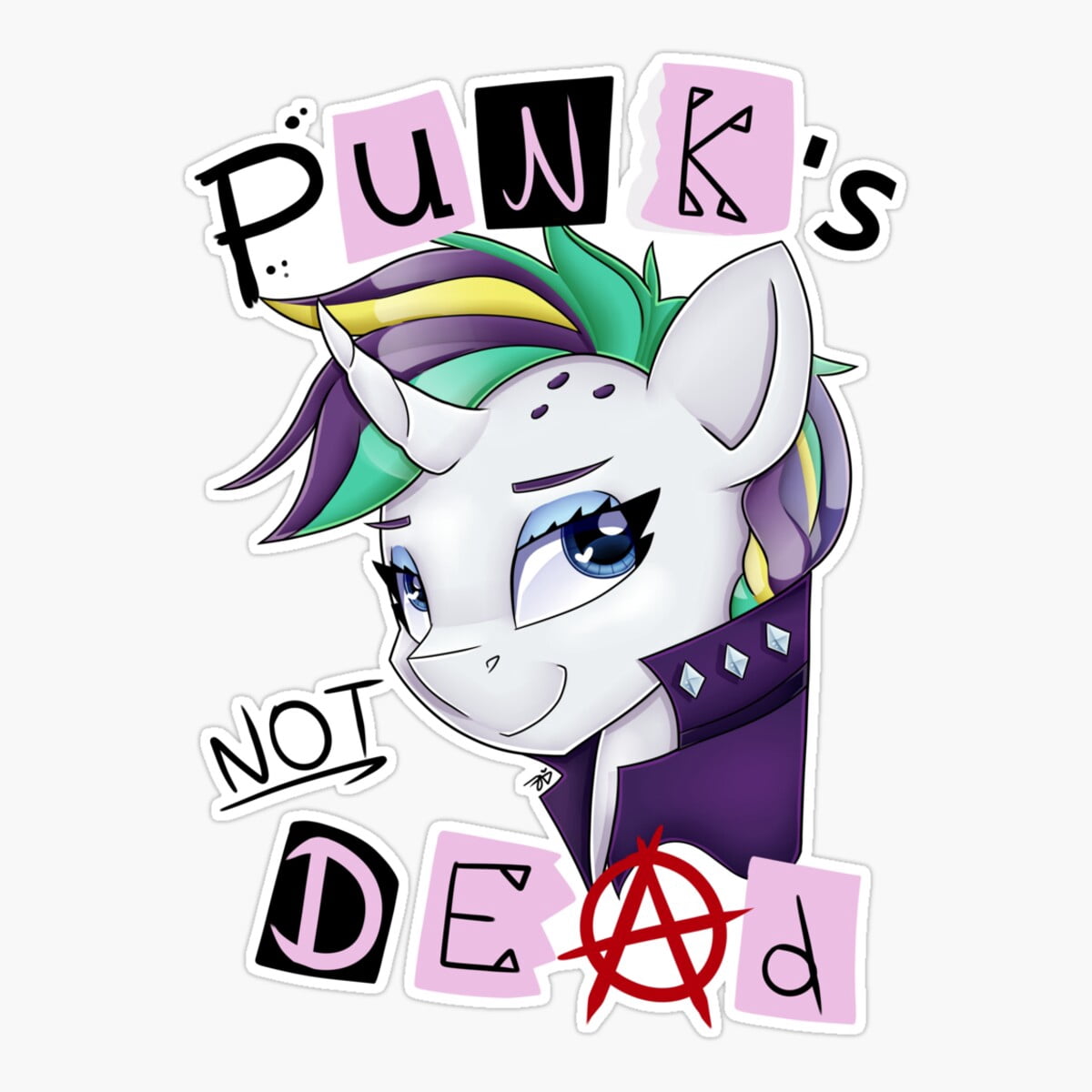 DOPASTICKER Punk'S Not Dead - Rarity Sticker, Phone Sticker Car Sticker ...