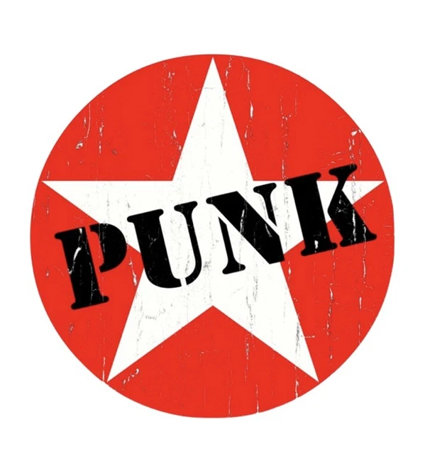 DOPASTICKER Punk Sticker Red Circle With Star Skater Skateboard Music ...