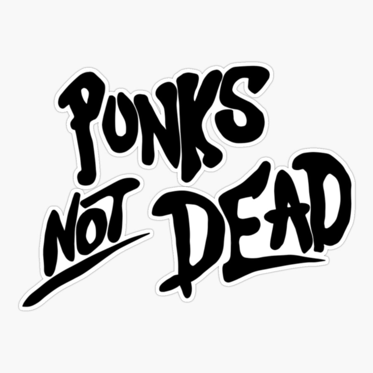 DOPASTICKER Punks Not Dead Sticker, Phone Sticker Water Bottle Sticker ...