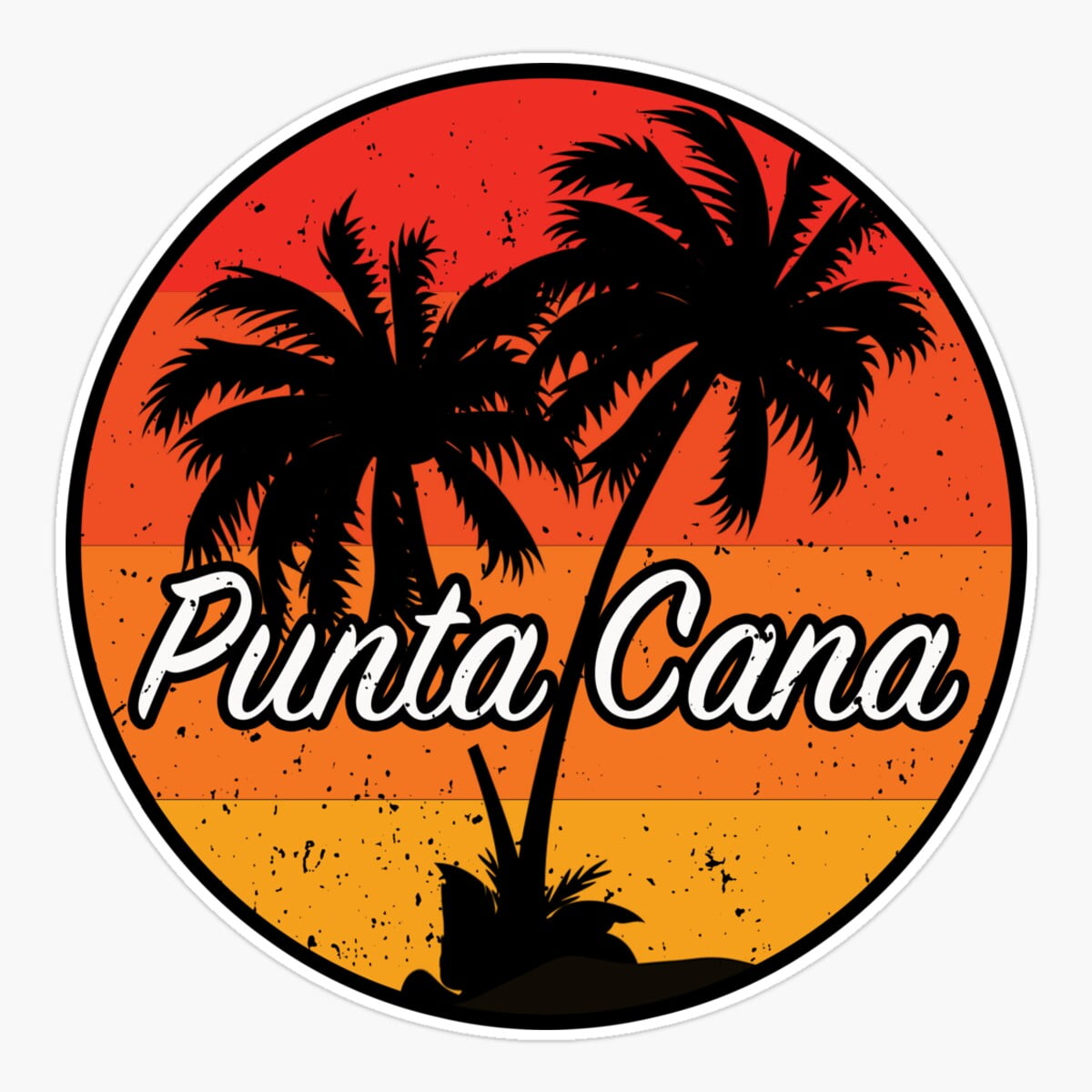 DOPASTICKER Punta Cana Dominican Republic Beach Souvenir Gift Sticker ...