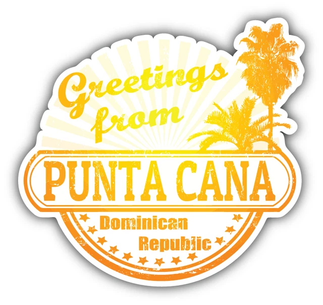 DOPASTICKER Punta Cana Dominican Republic Greetings Sticker Decal Phone ...