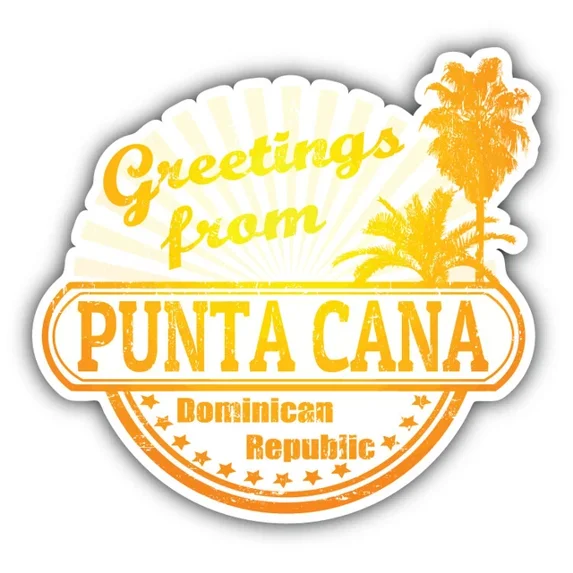 DOPASTICKER Punta Cana Dominican Republic Greetings Sticker Decal Phone ...