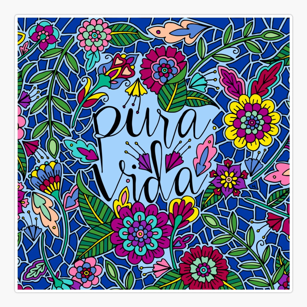 DOPASTICKER Pura Vida,| Costa Rica,| Lettering,| Quote Sticker, Phone ...