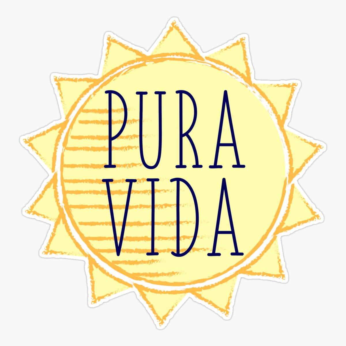 DOPASTICKER Pura Vida Sun Sticker, Phone Sticker Water Bottle Sticker ...