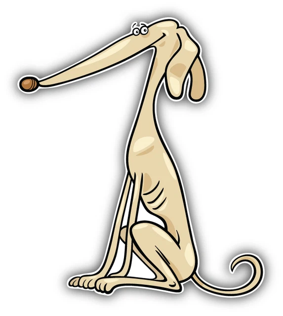 DOPASTICKER Purebred Greyhound Dog Sticker Decal Phone Decal Water ...