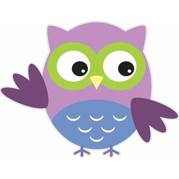 DOPASTICKER Purple And Blue Owl Owls Stickers Wi Sticker Phone Sticker ...