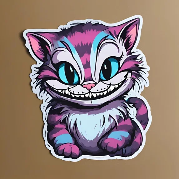 DOPASTICKER Purple & Blue Cat Sticker Phone Decal Water Bottle Stickers ...