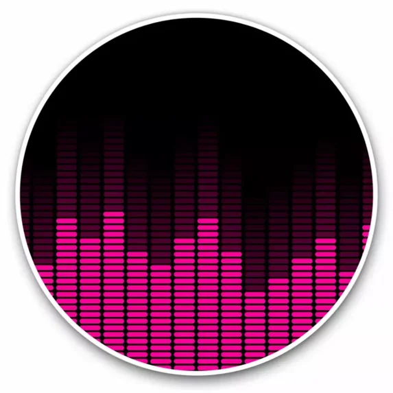 DOPASTICKER Purple Music Equalizer Band Cool Gift Decorative Laptop ...
