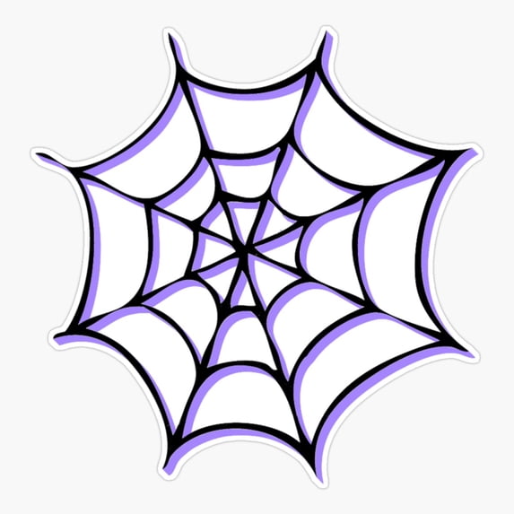 DOPASTICKER Purple Spider Web Sticker, Phone Sticker Water Bottle ...